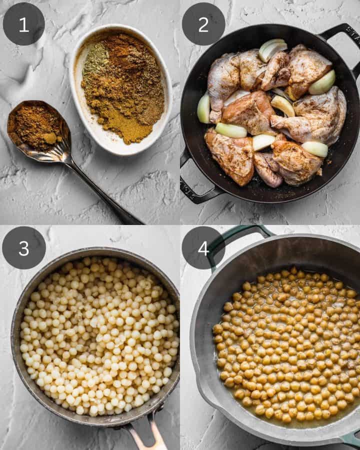 Maftoul with Chicken (Palestinian Couscous) - Urban Farm and Kitchen