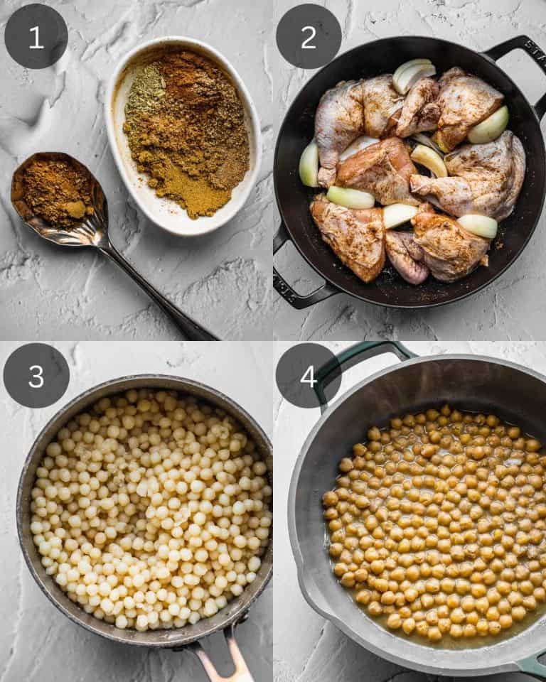 Maftoul with Chicken (Palestinian Couscous) - Urban Farm and Kitchen