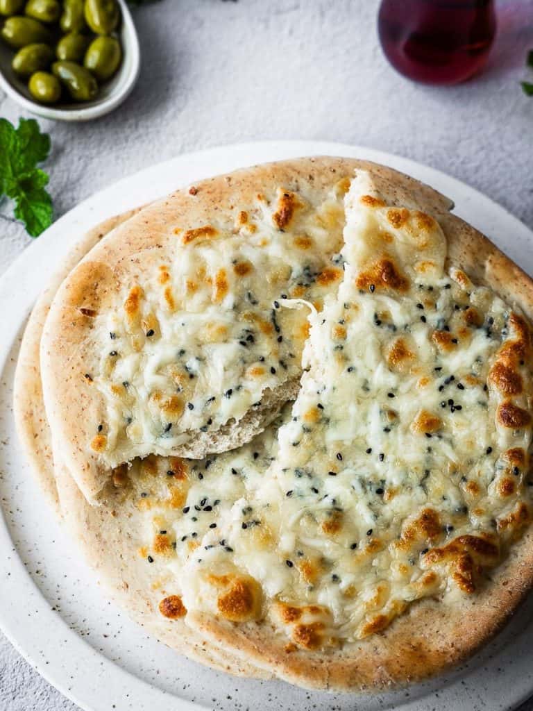 Cheese Manakish (Levantine Flatbread) - Urban Farm and Kitchen