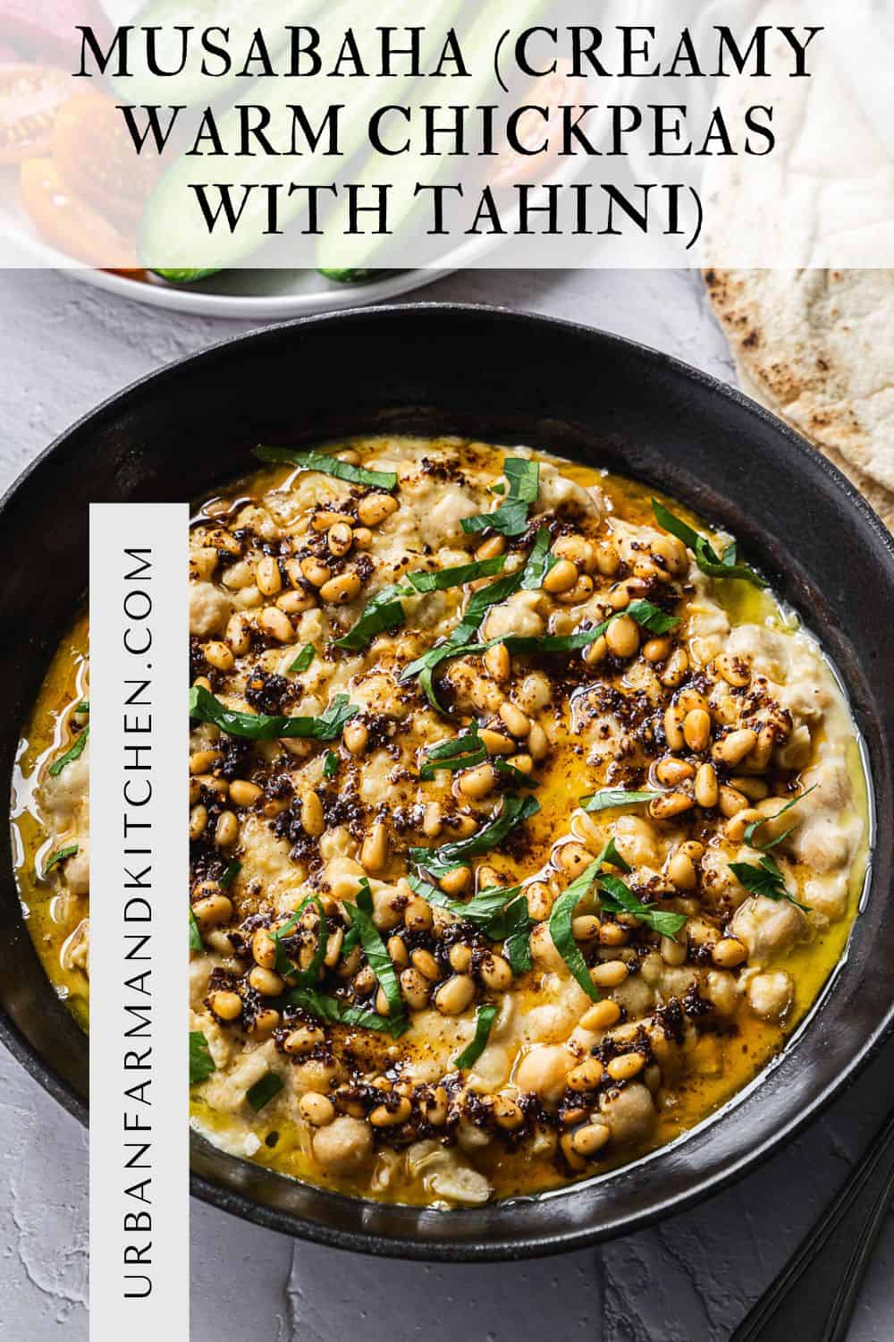 Musabaha (Creamy Warm Chickpeas with Tahini) - Urban Farm and Kitchen