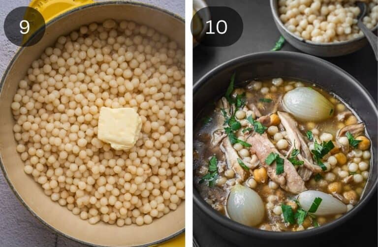 Moghrabieh (Lebanese Pearl Couscous and Chicken Stew) - Urban Farm and ...