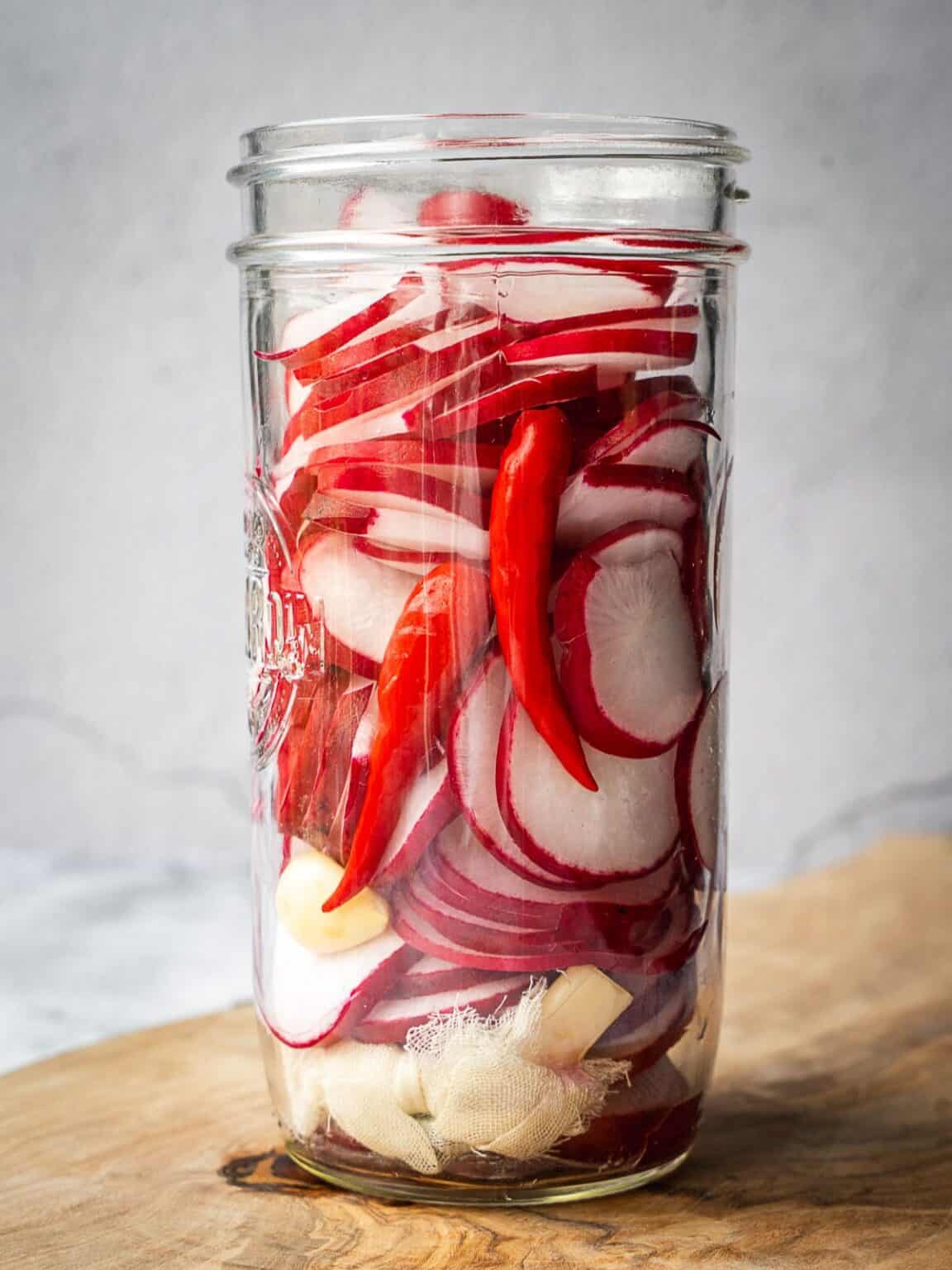 Fermented Radishes (Lacto-fermented radish slices) - Urban Farm and Kitchen
