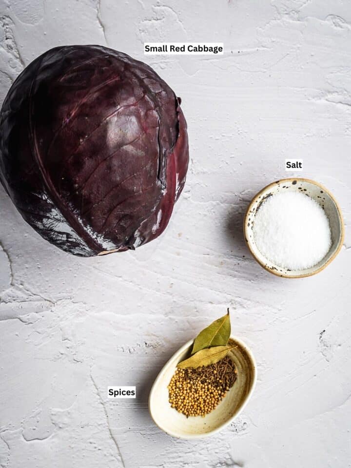 Red Cabbage Sauerkraut (Simple Fermented Cabbage) - Urban Farm and Kitchen