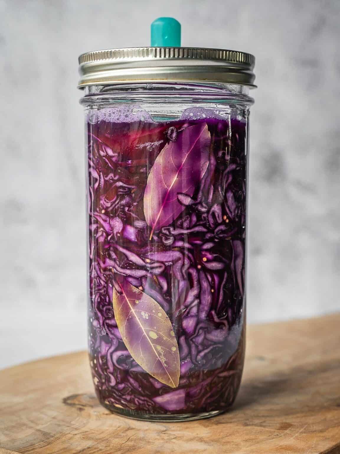 Red Cabbage Sauerkraut (Simple Fermented Cabbage) - Urban Farm and Kitchen
