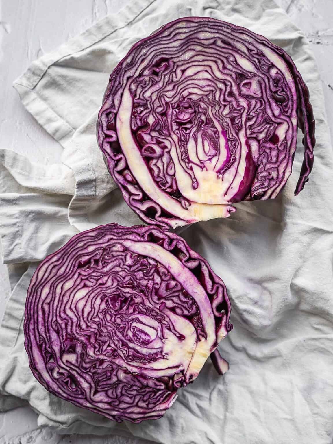 Red Cabbage Sauerkraut (Simple Fermented Cabbage) - Urban Farm and Kitchen