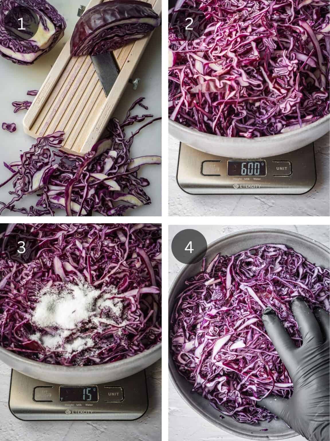 Red Cabbage Sauerkraut (Simple Fermented Cabbage) - Urban Farm and Kitchen