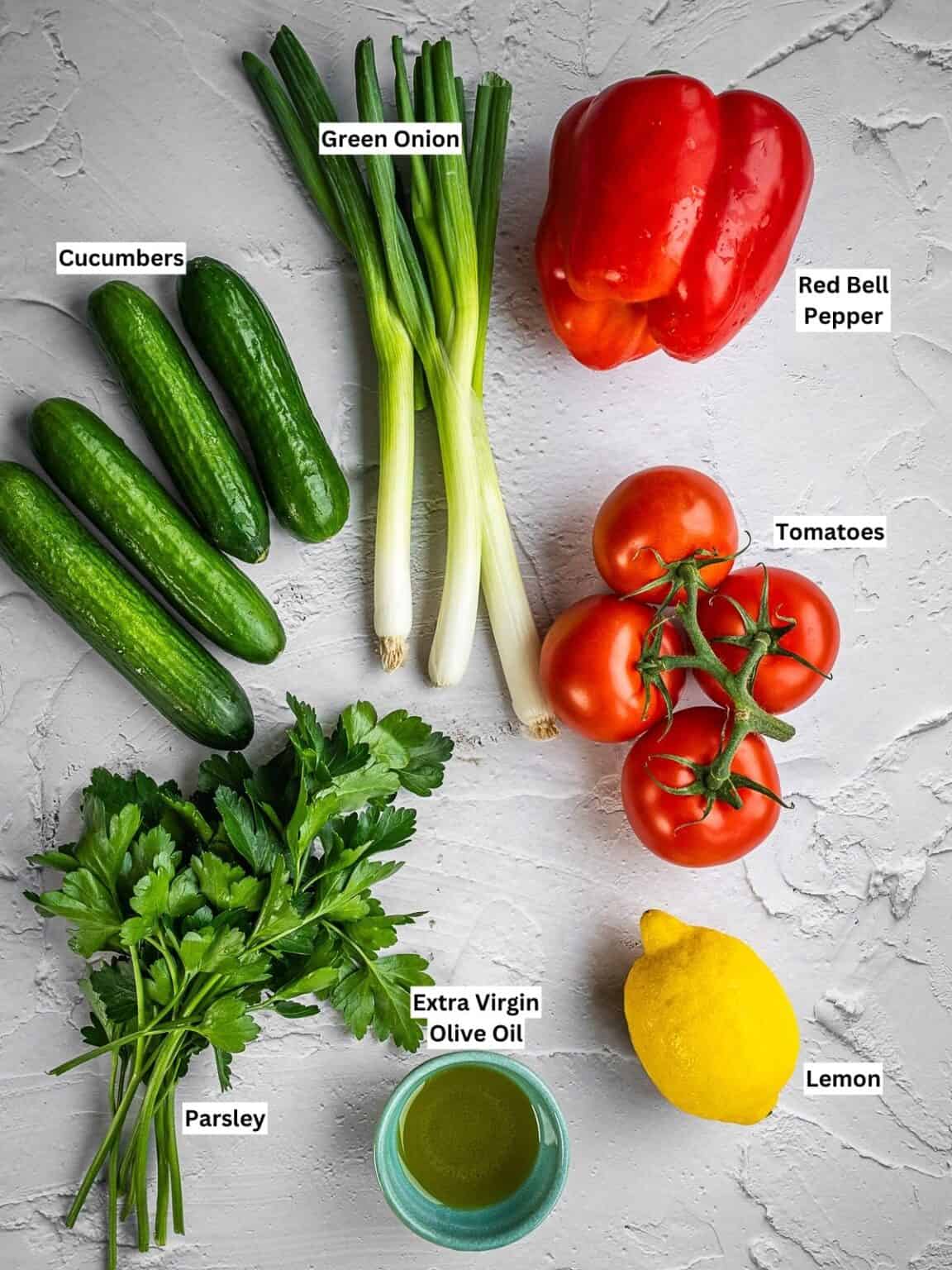 Jerusalem Salad (Palestinian Cucumber Tomato Salad) - Urban Farm and ...