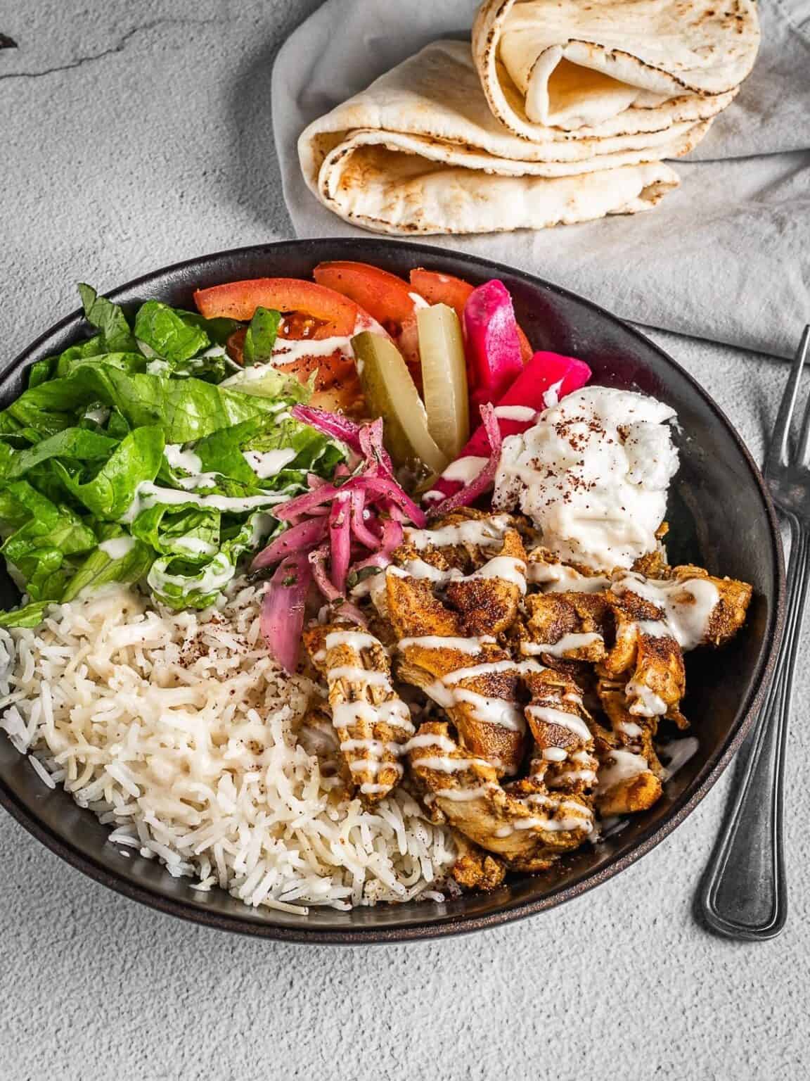 Homemade Lebanese Chicken Shawarma Recipe (Wrap or Bowl) - Urban Farm ...