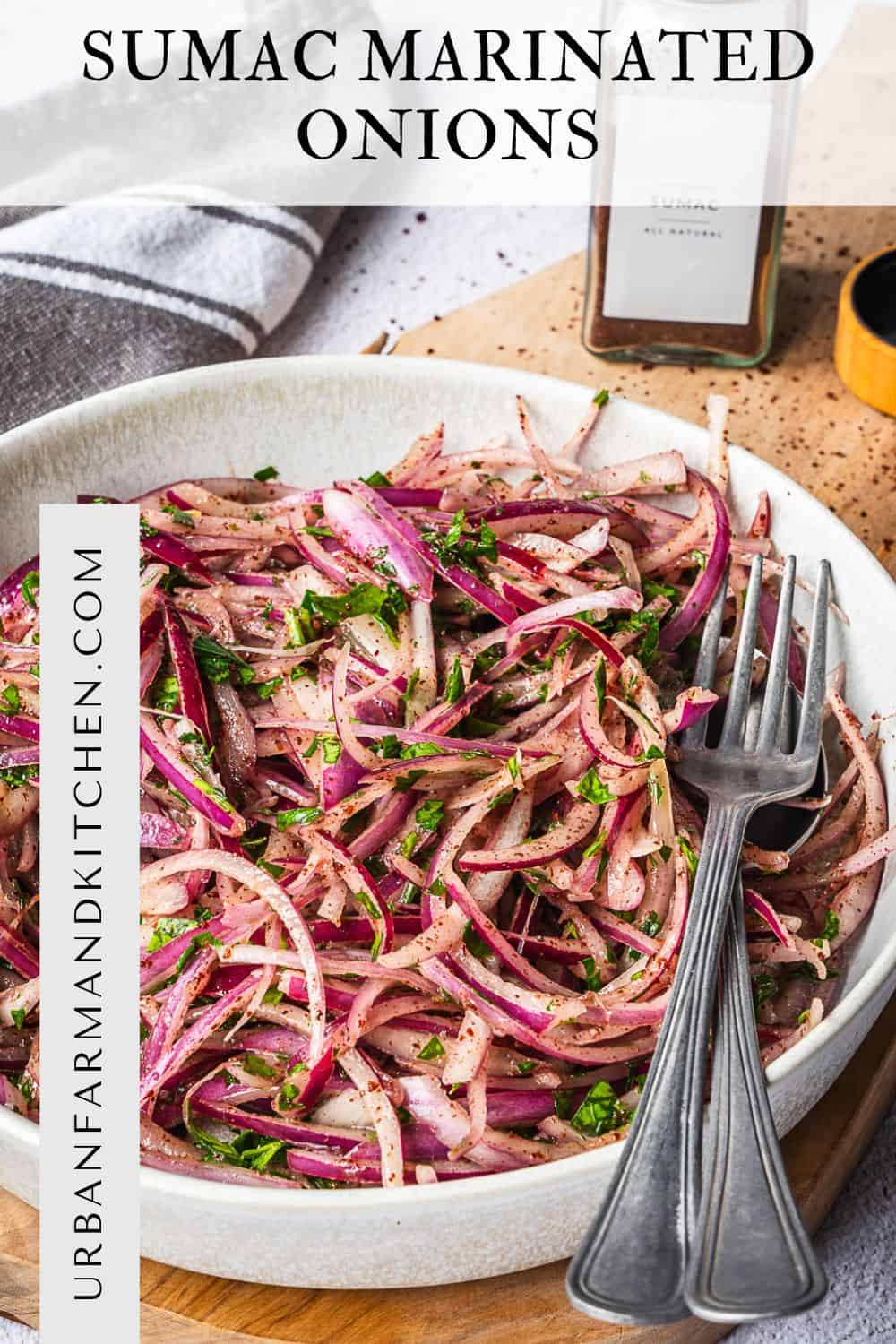 Sumac Onions (Turkish Marinated Onion Salad) - Urban Farm and Kitchen