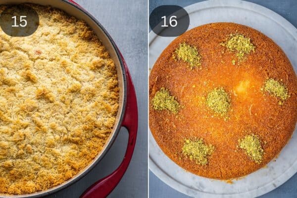 Knafeh (Authentic Middle Eastern Sweet Cheese Pastry Recipe) - Urban ...