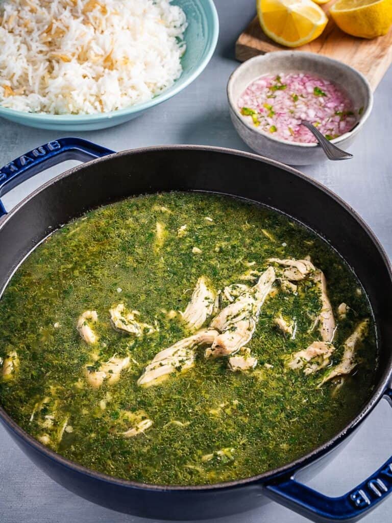 Molokhia (Egyptian Chicken and Jute Stew Recipe) - Urban Farm and Kitchen