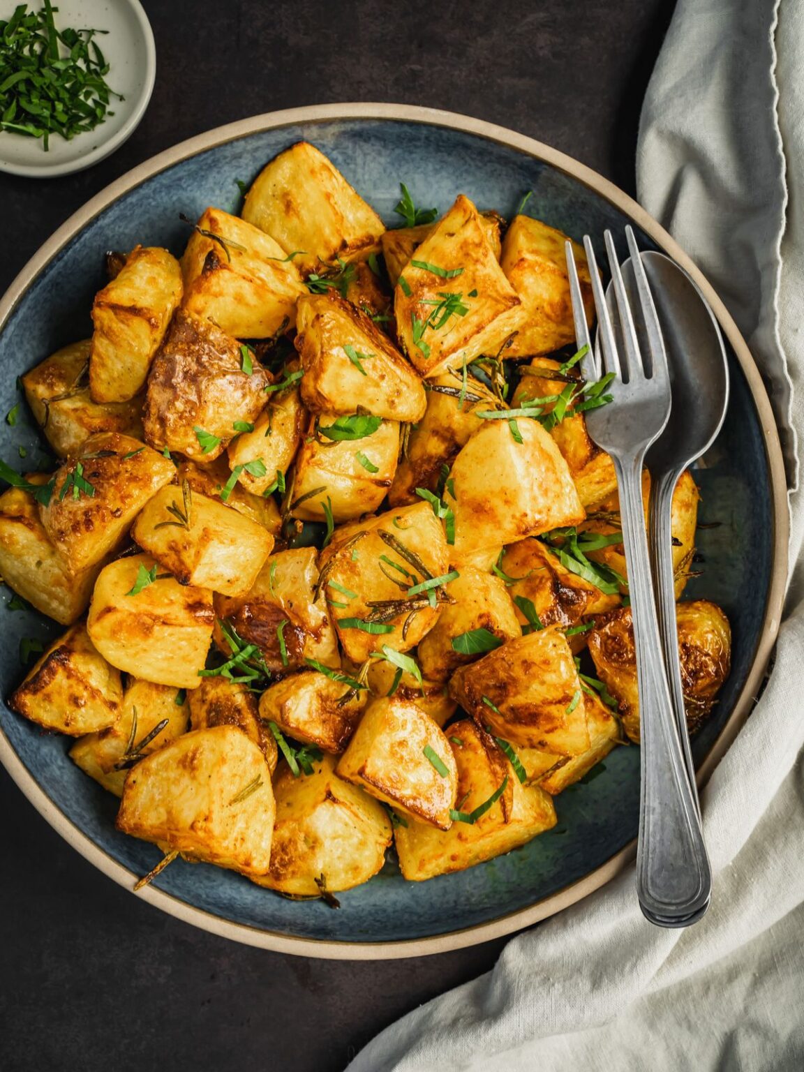 Garlic and Rosemary Roasted Potatoes - Urban Farm and Kitchen