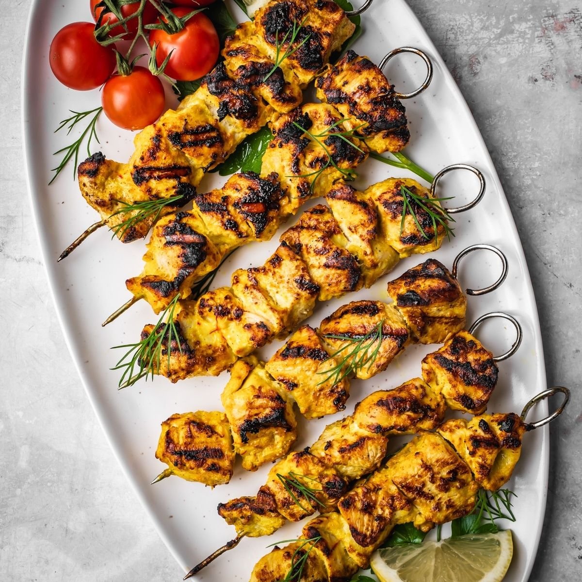 Joojeh Kabob (Persian Saffron Chicken Kabab Recipe) - Urban Farm and ...