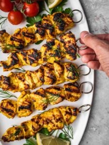 Joojeh Kabob (Persian Saffron Chicken Kabab Recipe) - Urban Farm and ...