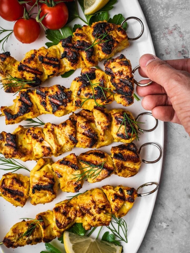 Joojeh Kabob (Persian Saffron Chicken Kabab Recipe) - Urban Farm and ...