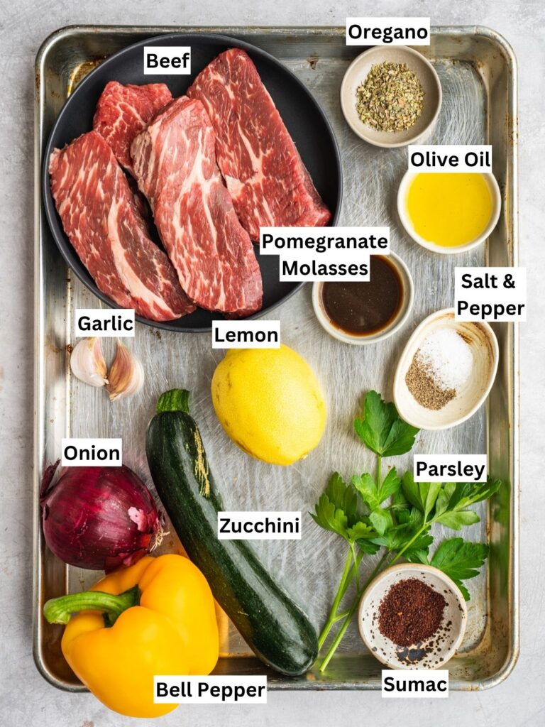 Middle Eastern Beef Shish Kebabs (with Sides) - Urban Farm and Kitchen