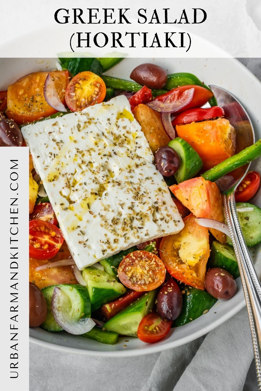 Traditional Greek Salad Recipe (Horiatiki Salata) - Urban Farm and Kitchen