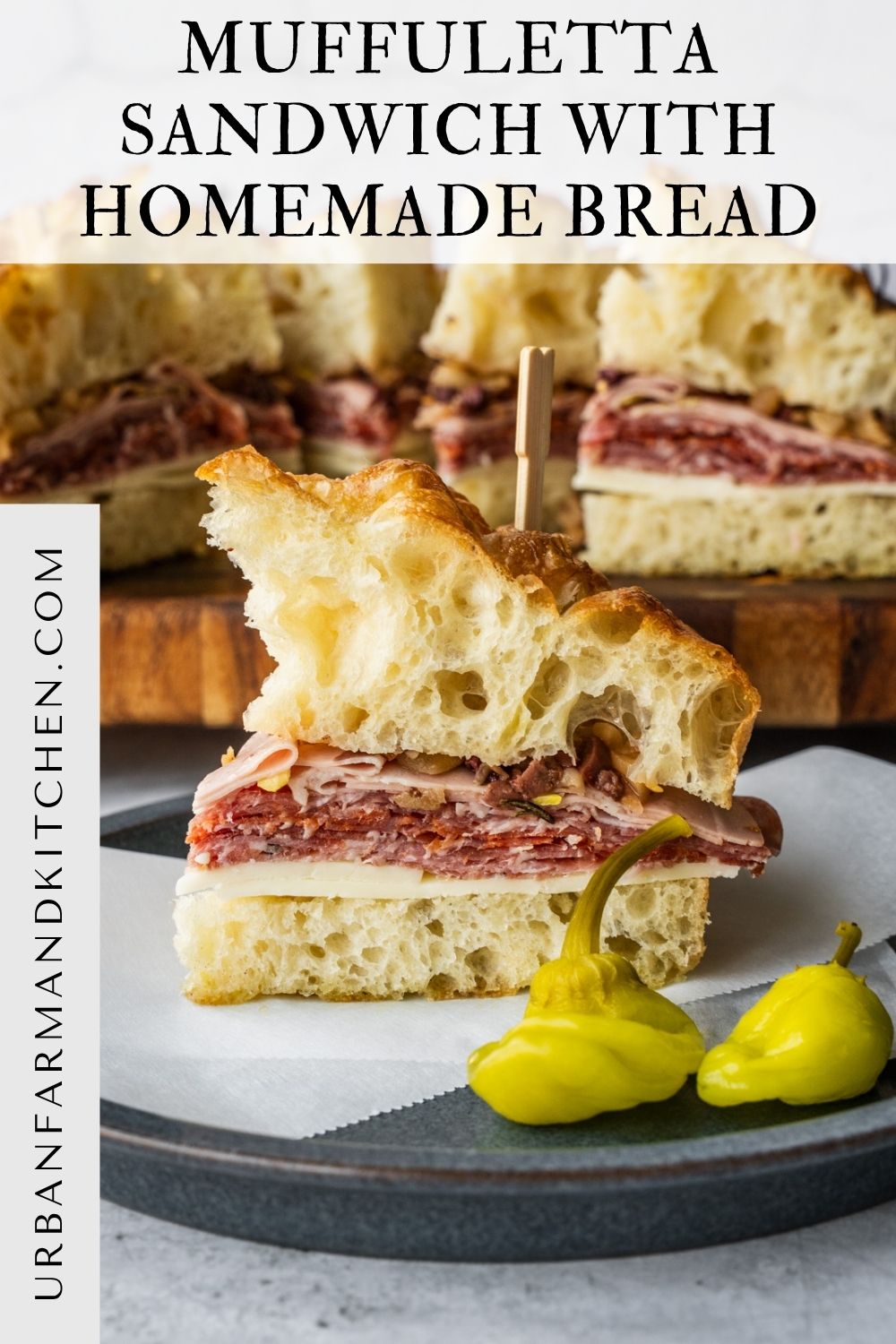 Muffuletta Sandwich Recipe (with Homemade Focaccia Bread) - Urban Farm ...