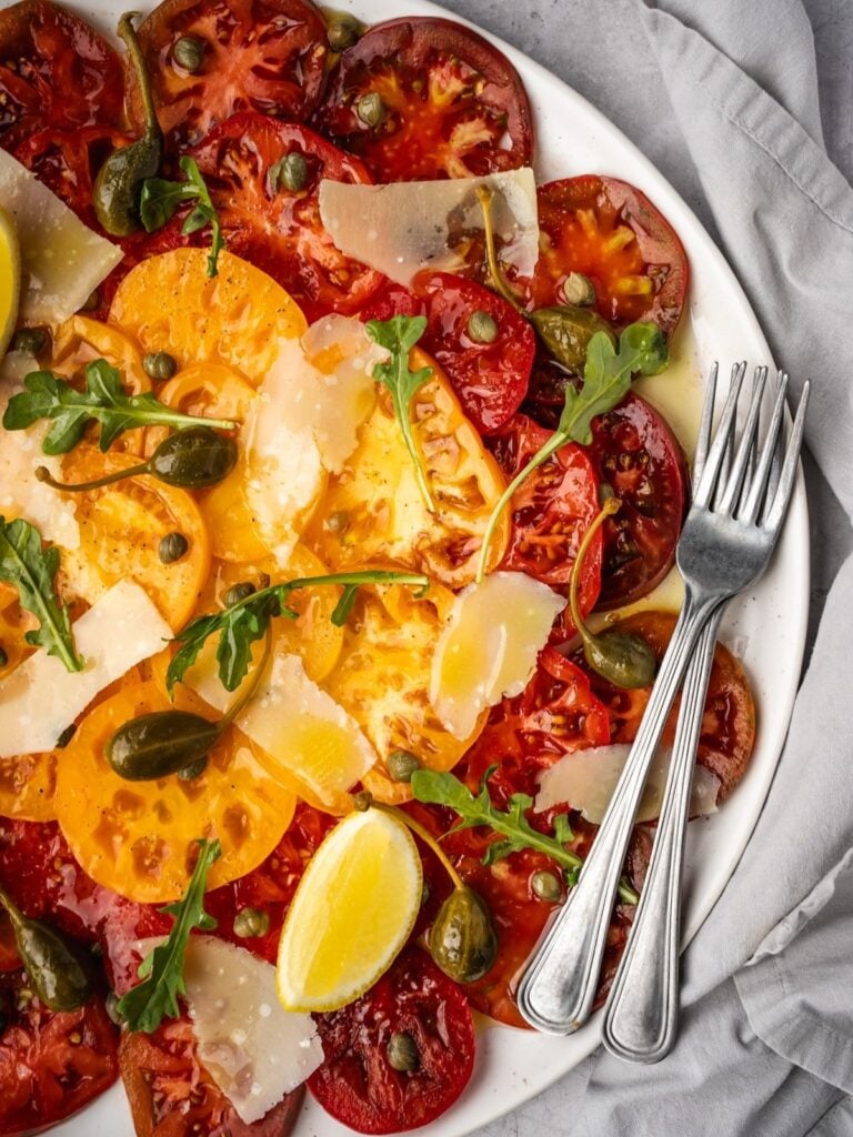 Heirloom Tomato Carpaccio - Urban Farm and Kitchen