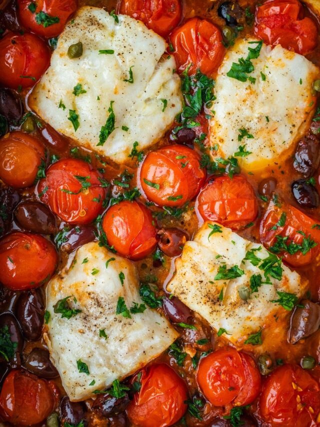 Baked Cod in Puttanesca Sauce - Urban Farm and Kitchen
