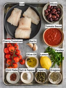 Baked Cod in Puttanesca Sauce - Urban Farm and Kitchen