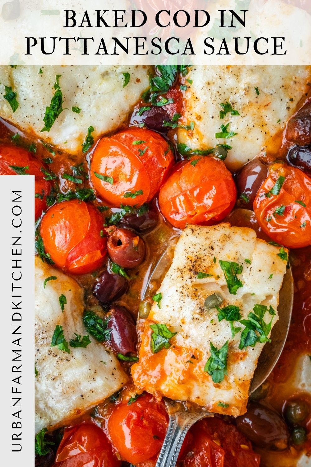 Baked Cod in Puttanesca Sauce - Urban Farm and Kitchen