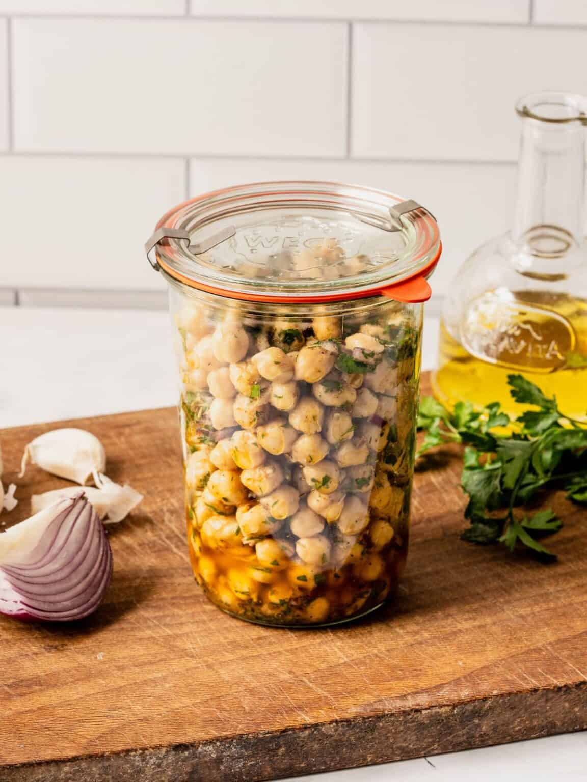 Marinated Chickpeas Recipe - Urban Farm and Kitchen